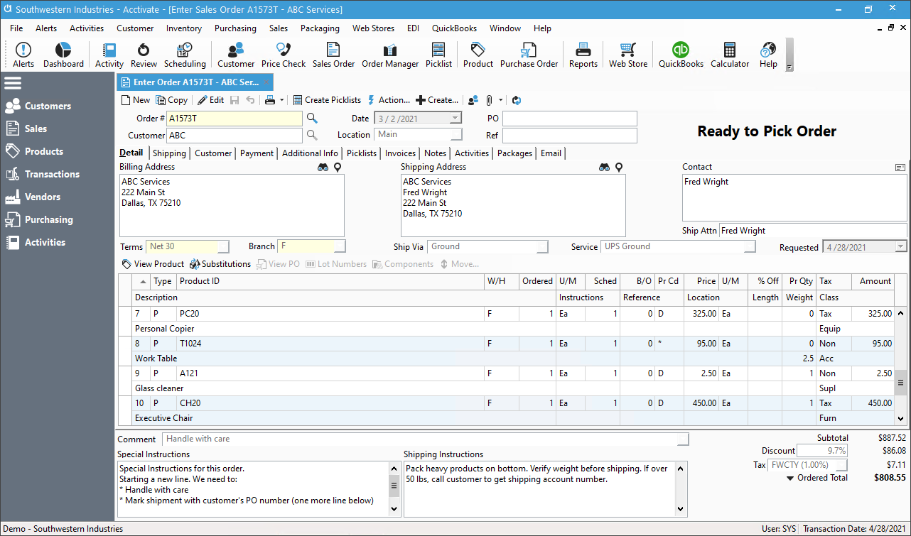 What information synchronizes to ShipStation?
