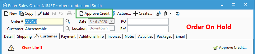 What are the different stages of a sales order?