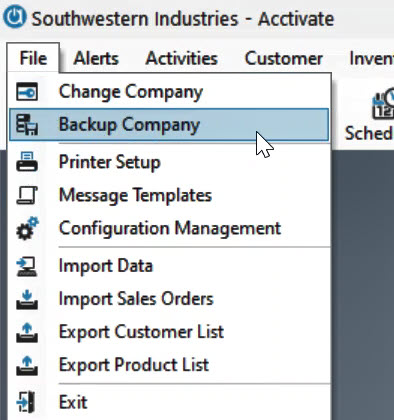 How to back up/restore the Acctivate Database.