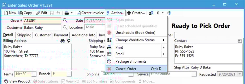 How to Cancel/delete sales orders and track canceled orders.