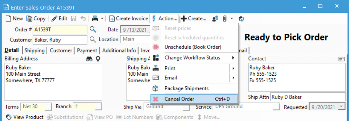 How to Cancel/delete sales orders and track canceled orders.