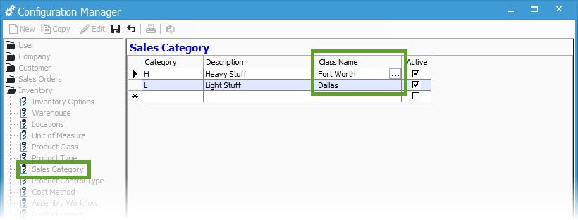Configuring Acctivate to use QuickBooks Class Tracking.