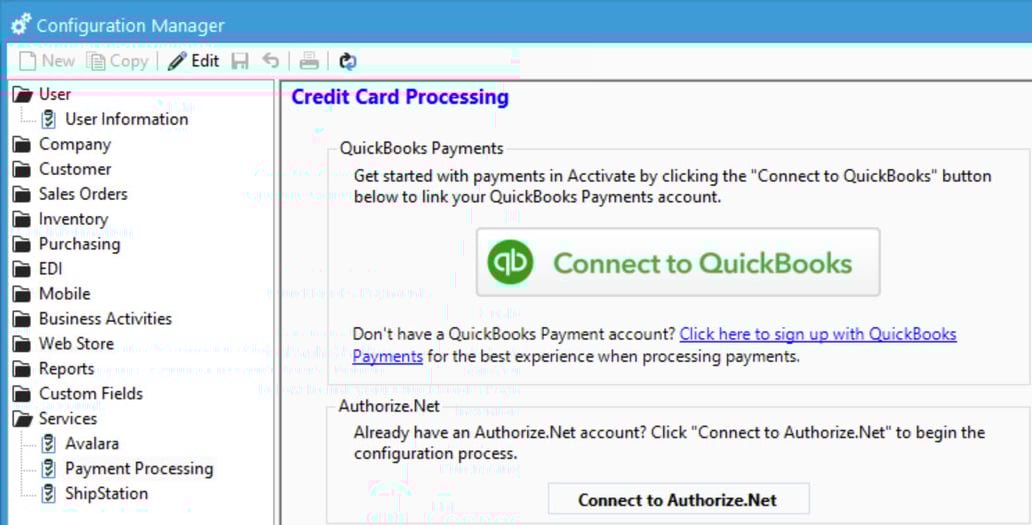 Integrating Intuit Payments with Acctivate.