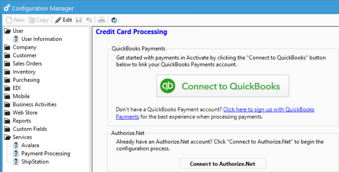 Integrating QuickBooks Payments with Acctivate.