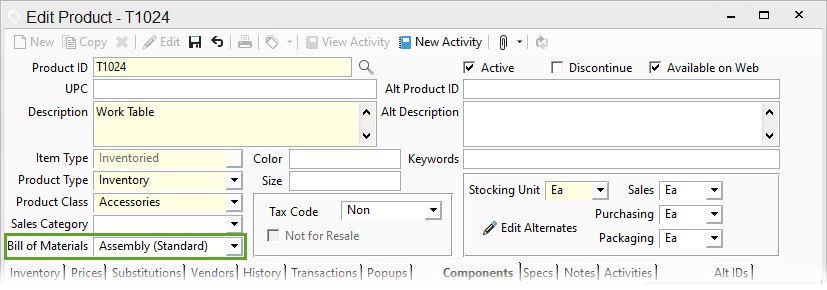 How to Create and Build a Standard Assembly Product.