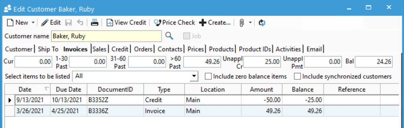 Applying Credits At The Time Of Invoicing.