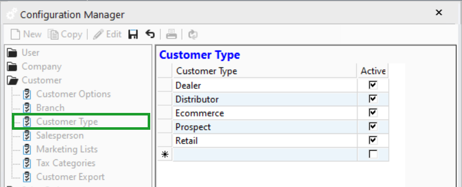 Customer Types