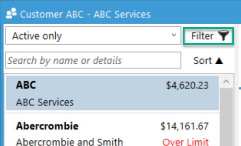 Creating a custom filter in list windows.