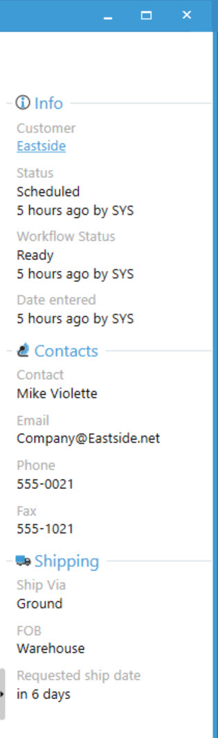 Locating the date of a sales order when it was entered/updated.