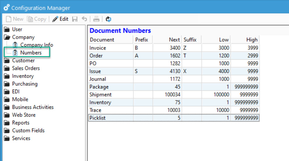 Configuring Document Numbers for Sales, Purchasing, and Inventory ...
