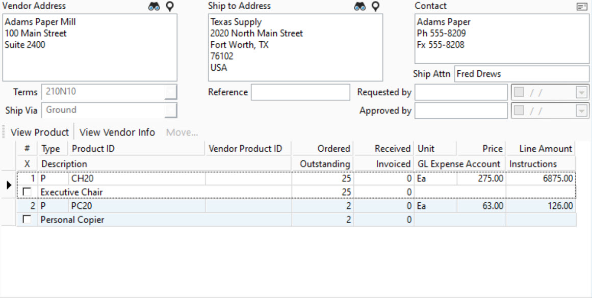 Overview of Acctivate's purchase order functionality.