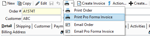 Handling Pro Forma Invoicing within Acctivate.