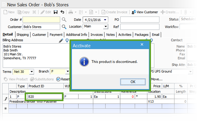 Discontinuing a Product.