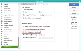 Why are expenses on Vendor Bills being marked billable in QuickBooks?