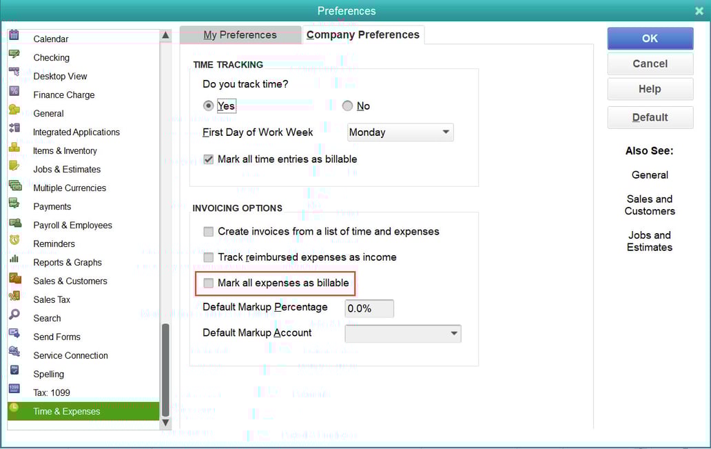 Expenses on Vendor Bills being marked Billable