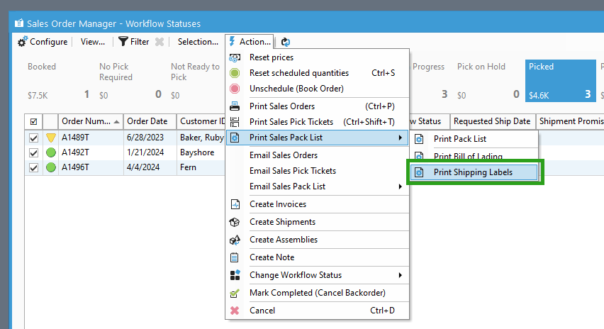 Printing Shipping Labels