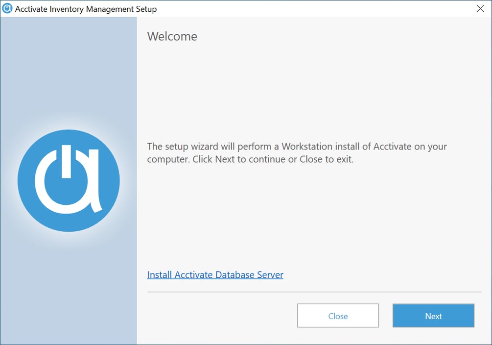 Install Acctivate using a hosted database server