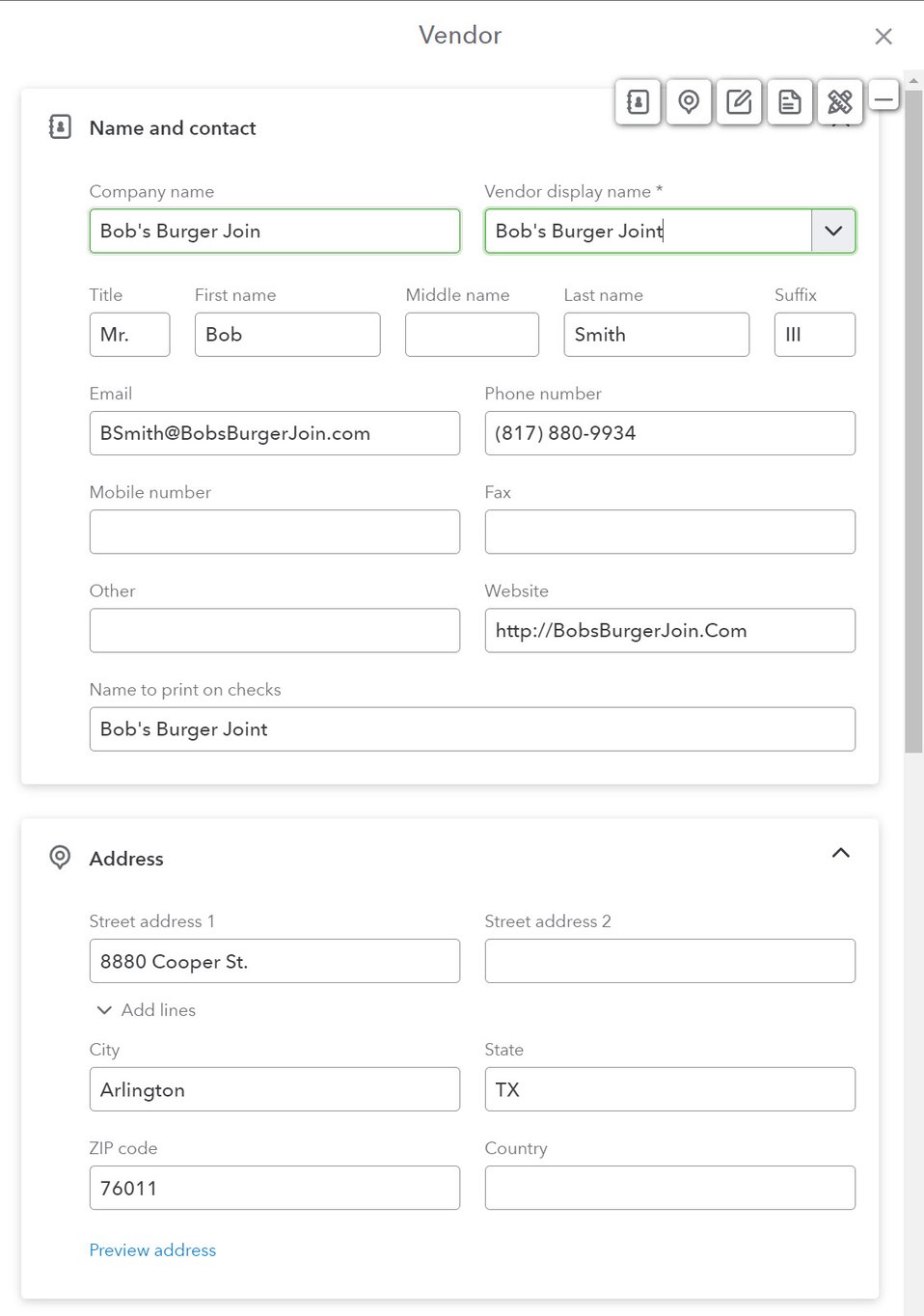 Changing the Vendor Contact on a Purchase Order.