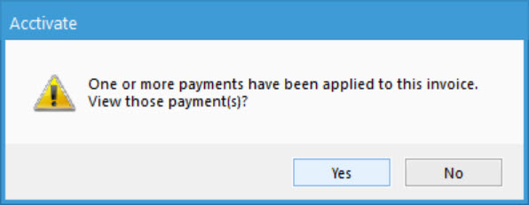 Voiding a Payment In Acctivate.