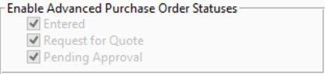 Using advanced Purchase order statuses