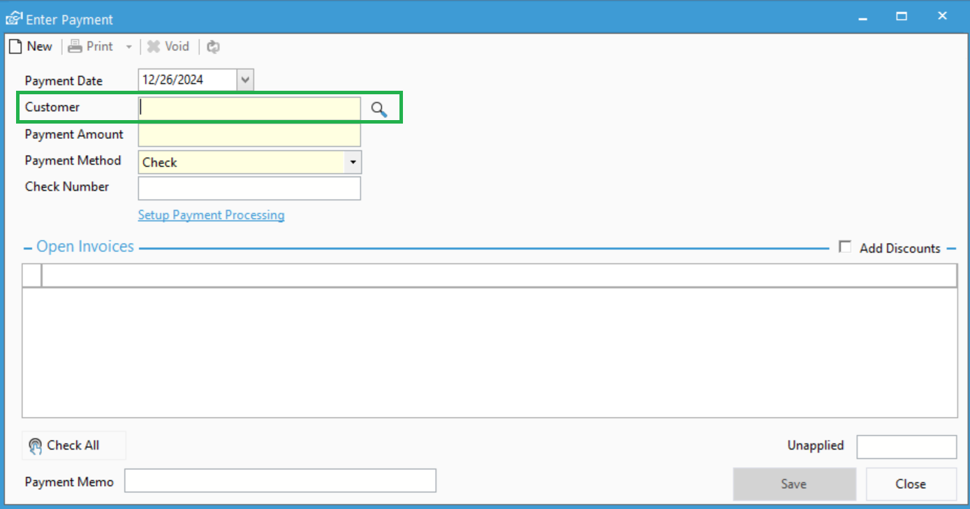 Applying One Payment Across Multiple Invoices.