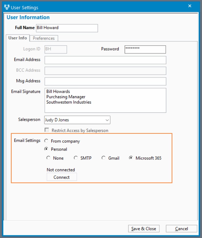 Connect Microsoft 365 Mail in Acctivate