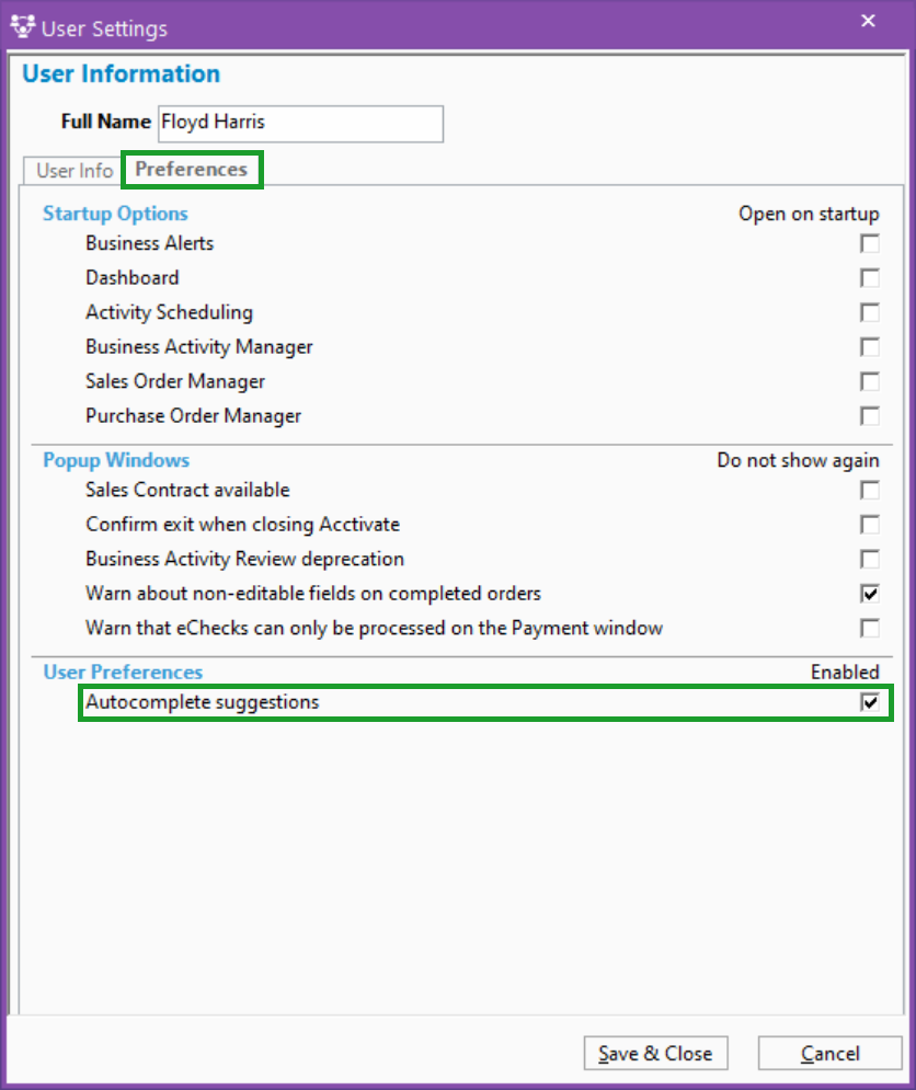 How to enable and disable autocomplete suggestions when keying in Product ID