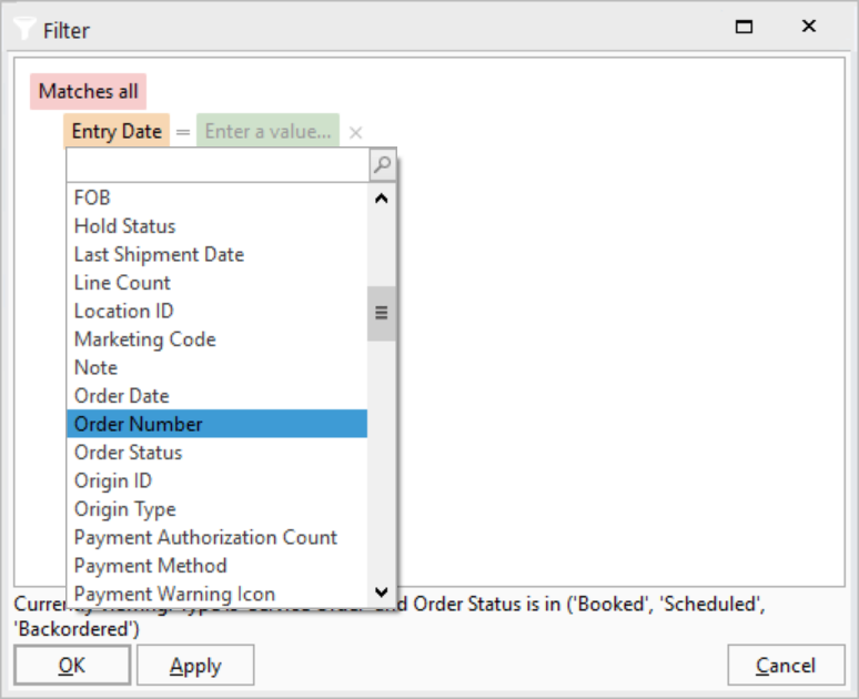 Using Order Manager to delete Orders whose Order Number contains a ...