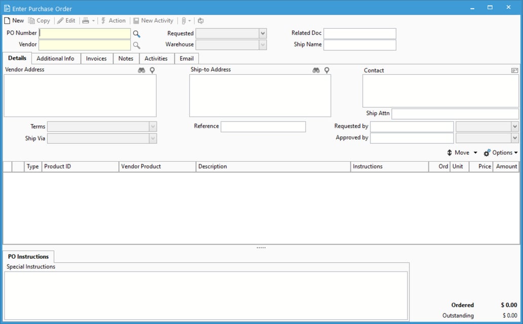 Overview of Acctivate Purchase Orders