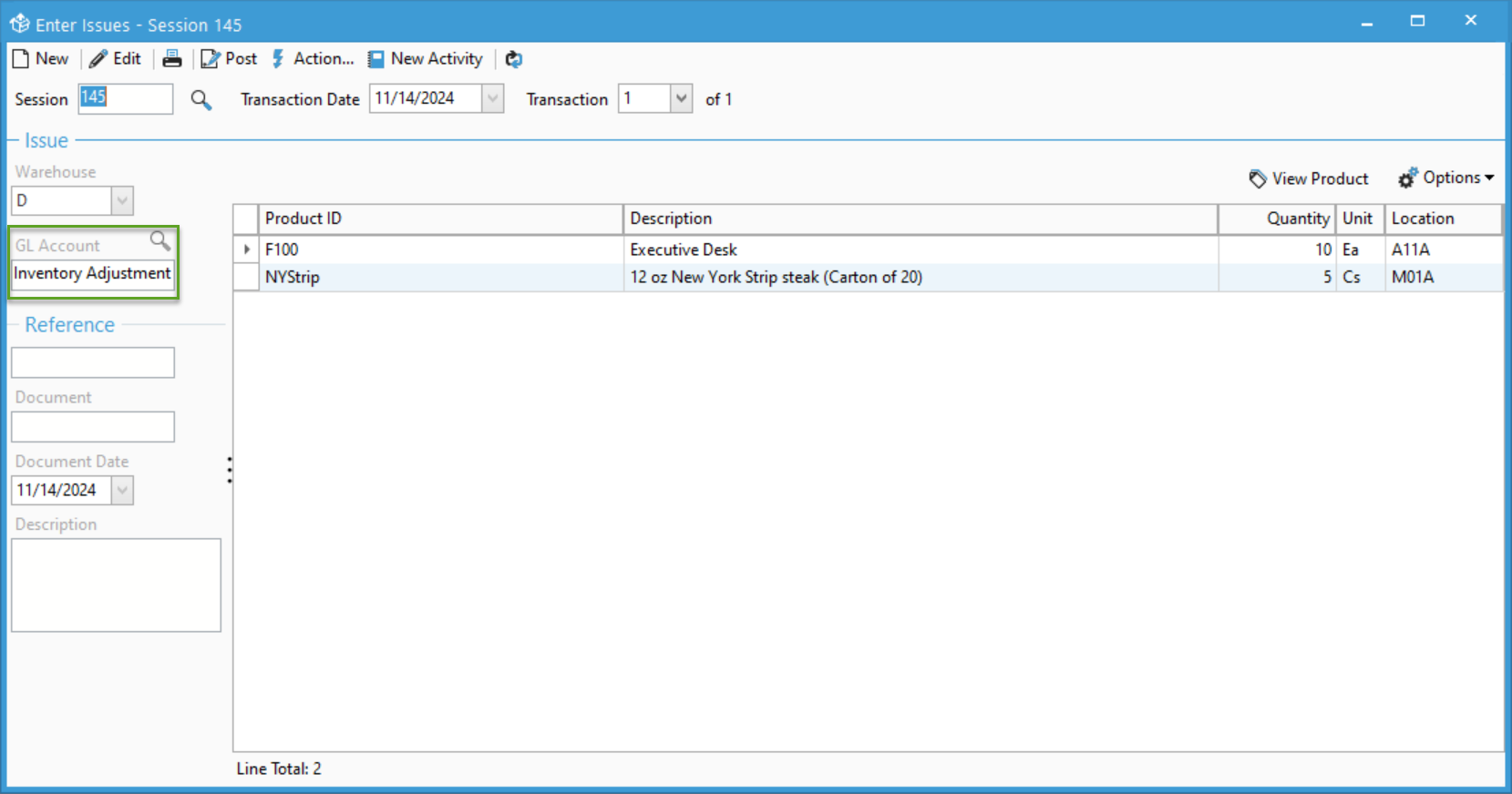 Writing off inventory