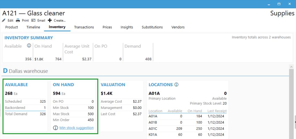 What is the Difference between Available and On Hand Quantities?