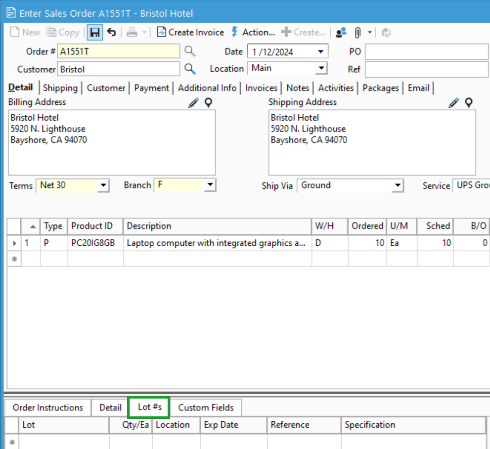 Generating Lots/Serial Numbers for number when invoiced products.