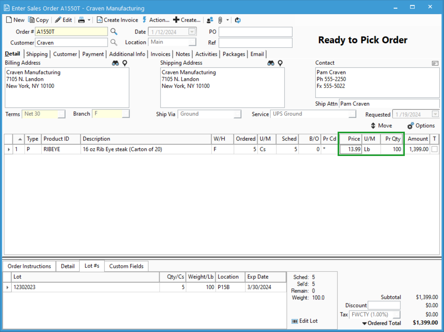 Creating and using Catch-weight products.