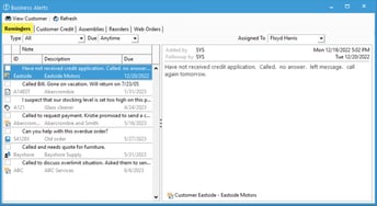 Establishing reminders.