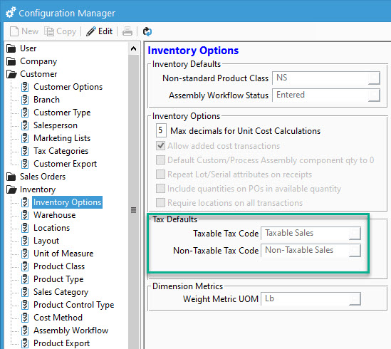 Resolving "Default Tax Code has not been set" message importing sales ...