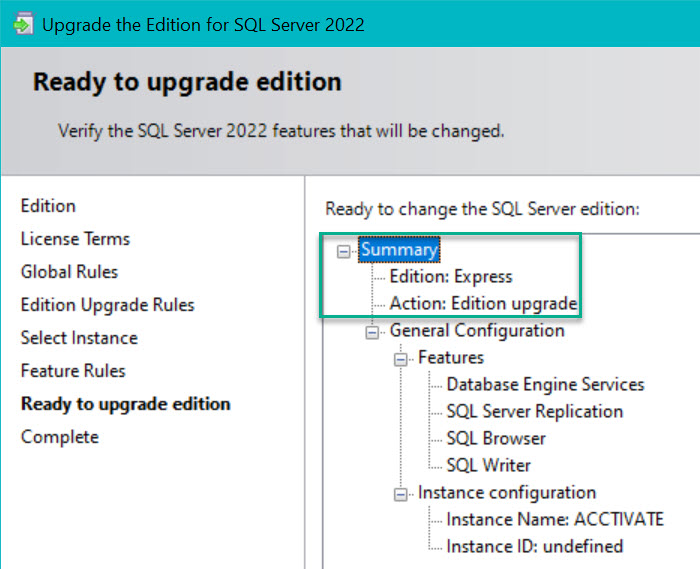 Upgrading to Microsoft SQL Standard from a 64-bit instance of SQL Express.