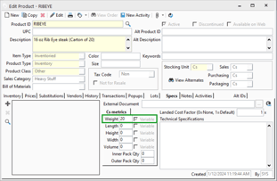 Creating and using Catch-weight products.