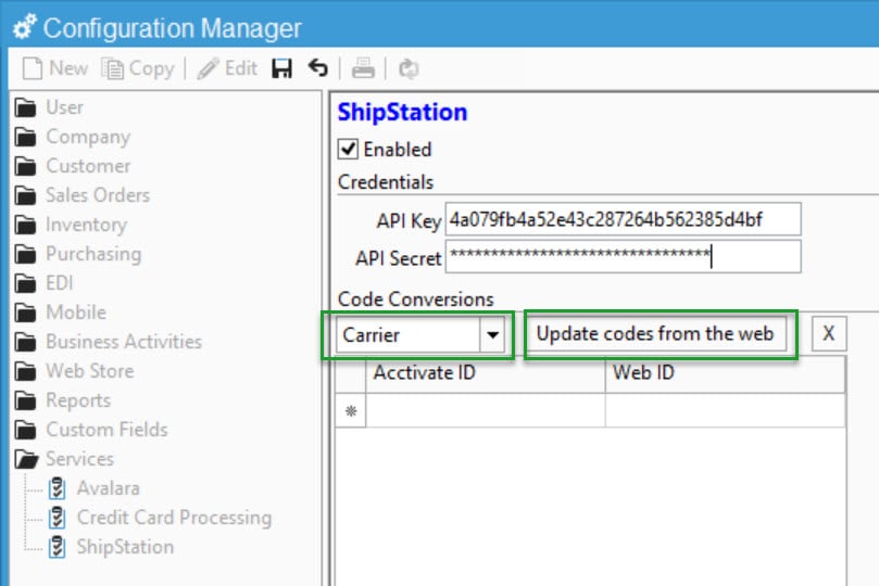 How do I configure ShipStation in Acctivate?